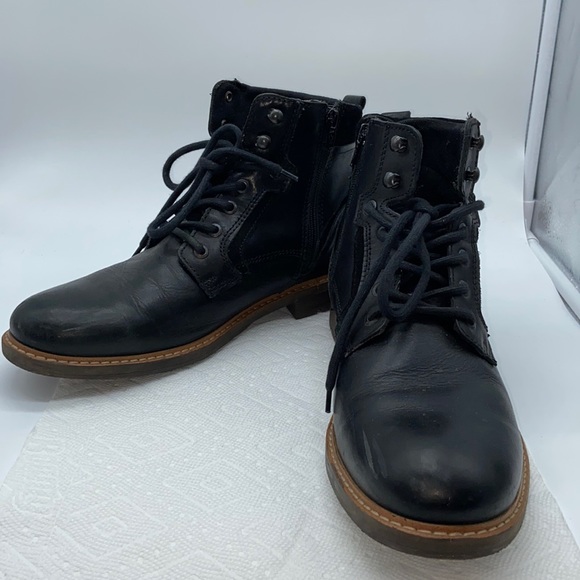 Aldo | Shoes | Mens Aldo Leather Combat Boots Lace Up Size 9 Eu 42 ...
